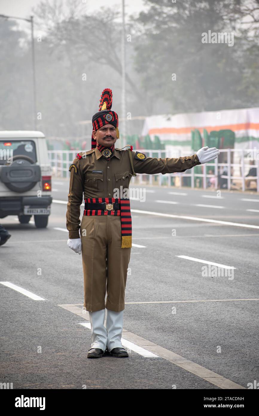 Kolkata Armed Police Officer preparing for taking part in the upcoming ...
