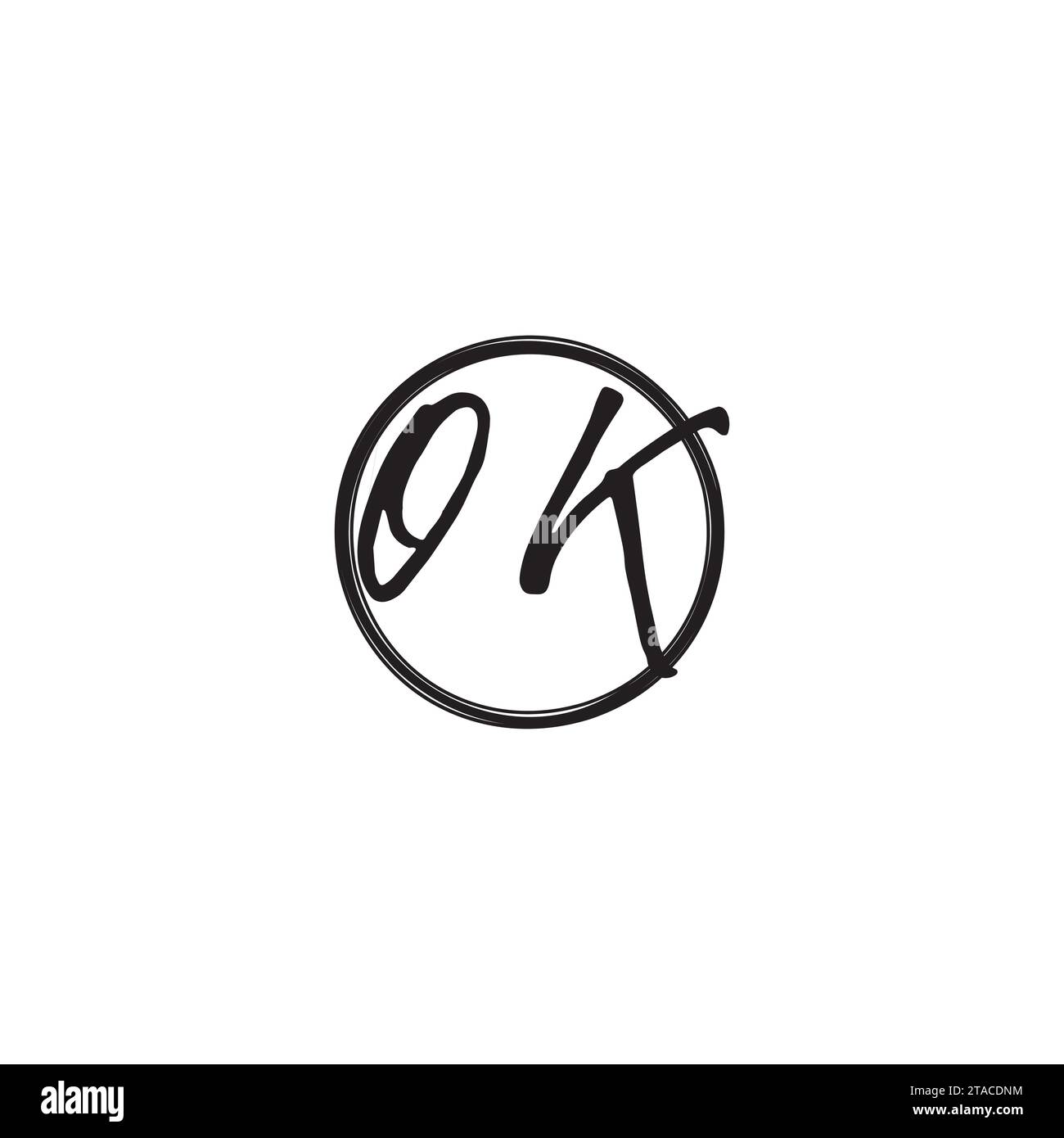 Ok initial Cut Out Stock Images & Pictures - Alamy