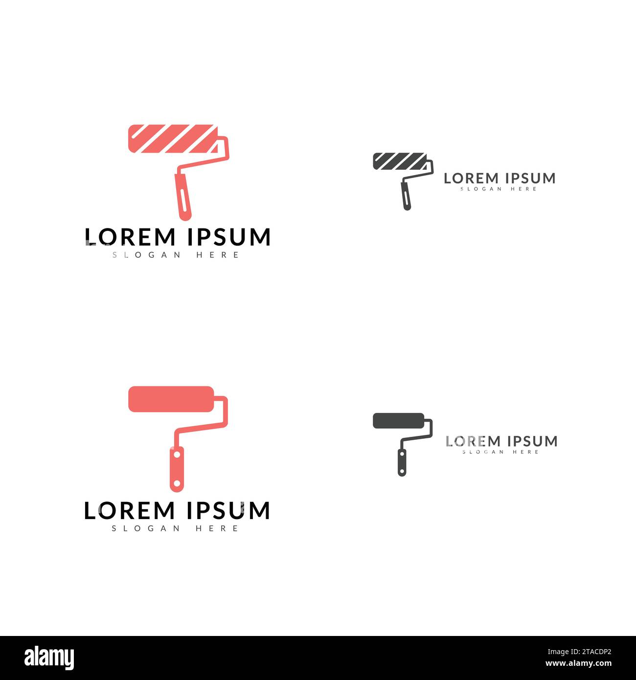 Vector red and black paint brushes logo template Stock Vector Image ...