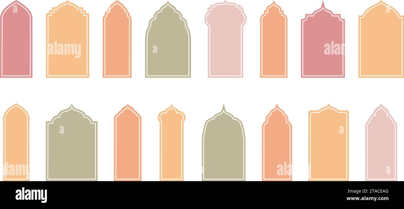 Versatile Islamic Style Borders and Frame Design Templates. Oriental ...