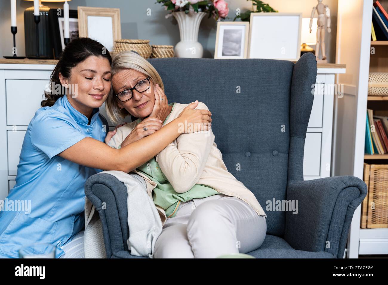 Caring kind nurse geriatric hi-res stock photography and images - Alamy