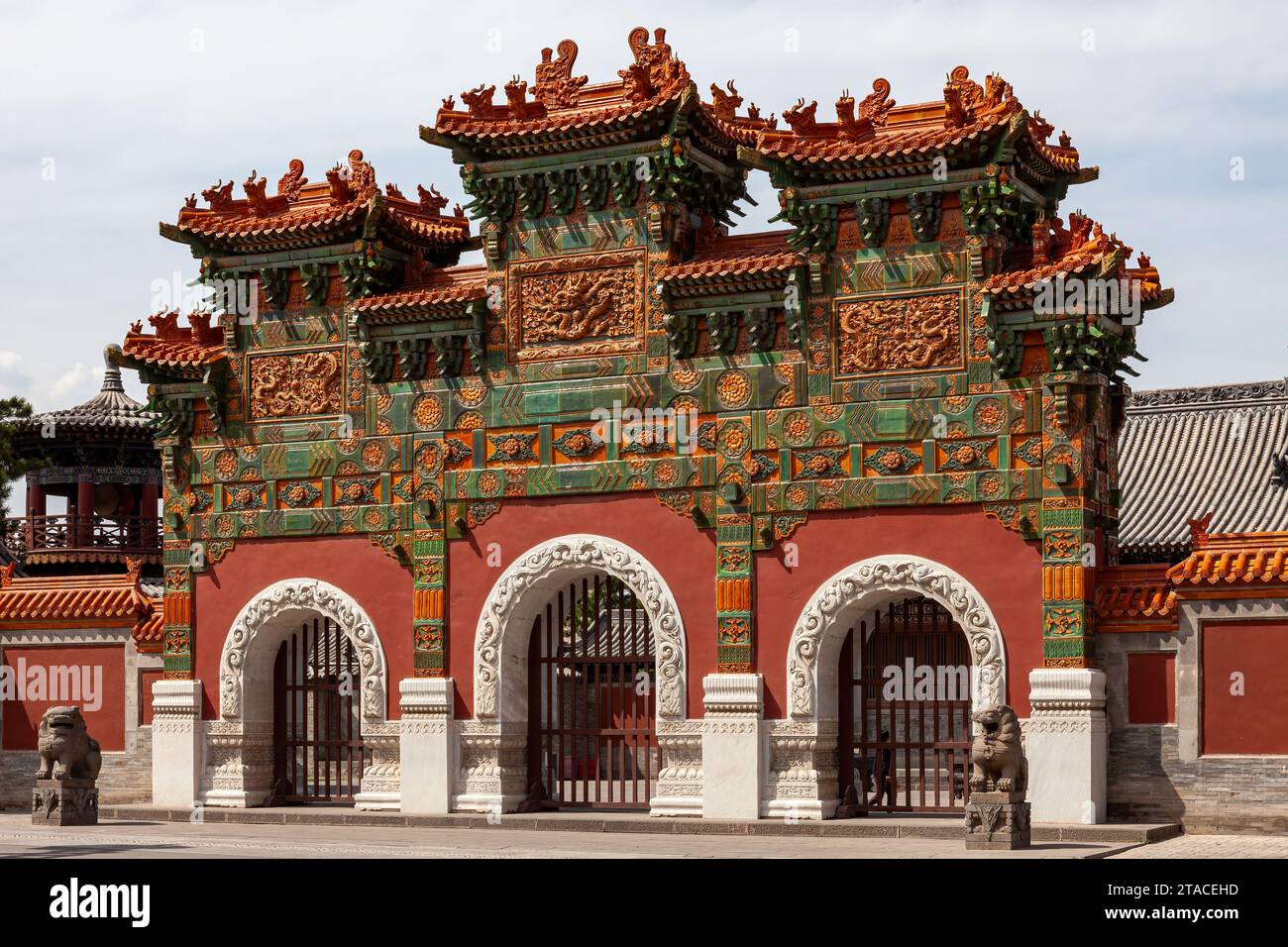 Temple Gate in Datong in China Stock Photo - Alamy