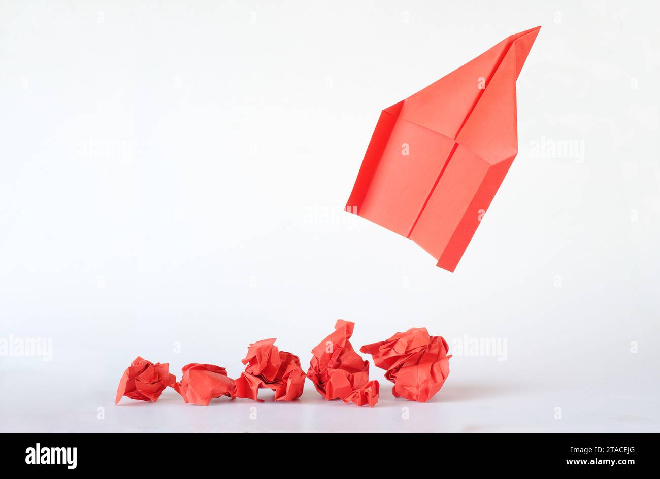 Fresh ideas for business transformation concept with crumpled paper ...