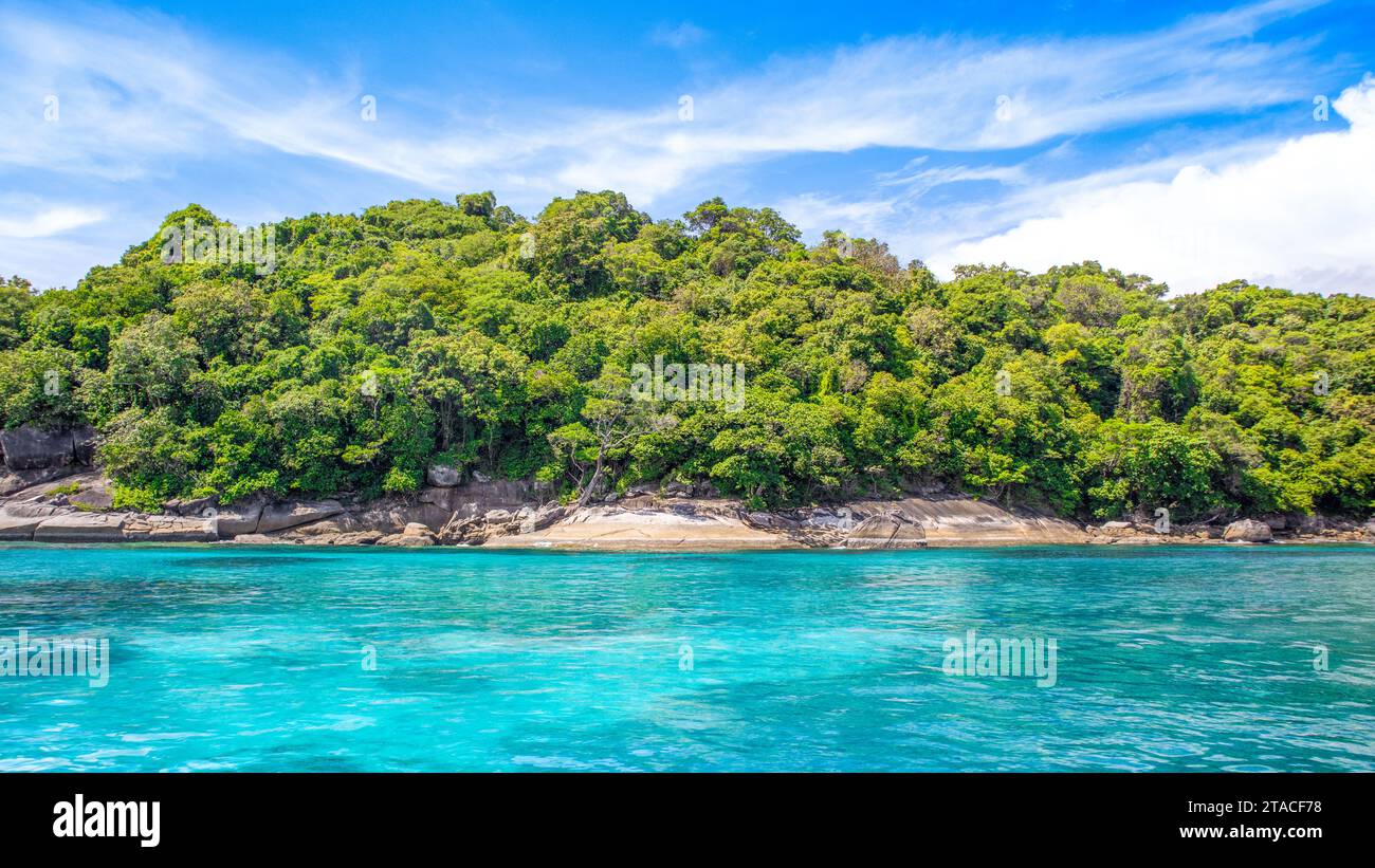 Beautiful panoramic tropical landscape of the Similan Islands in ...