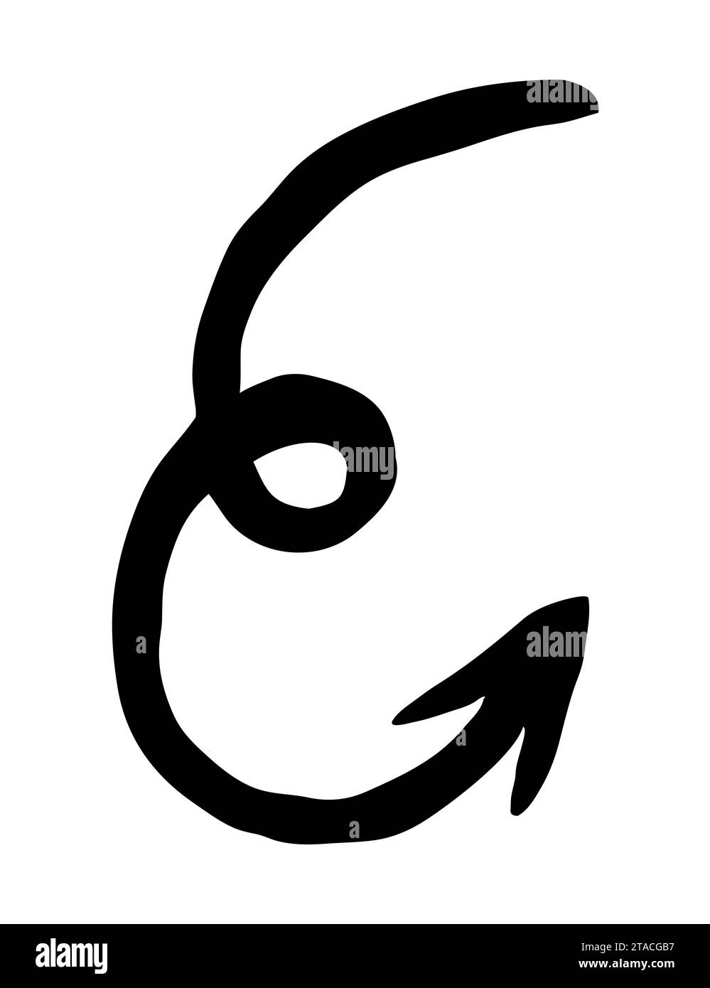 Hand painted arrow drawn with ink brush isolated on white background ...