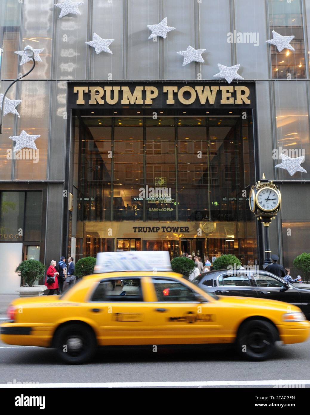 NEW YORK, NEW YORK - NOV 10, 2011: Entrance to Trump Tower on 56th ...