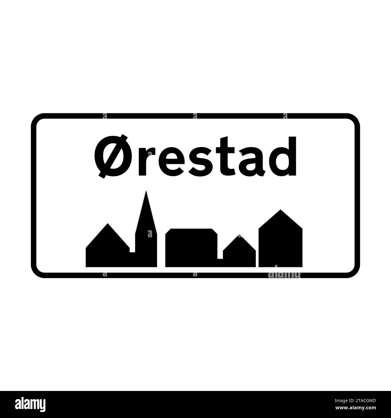 Orestad area road sign in Denmark Stock Photo - Alamy