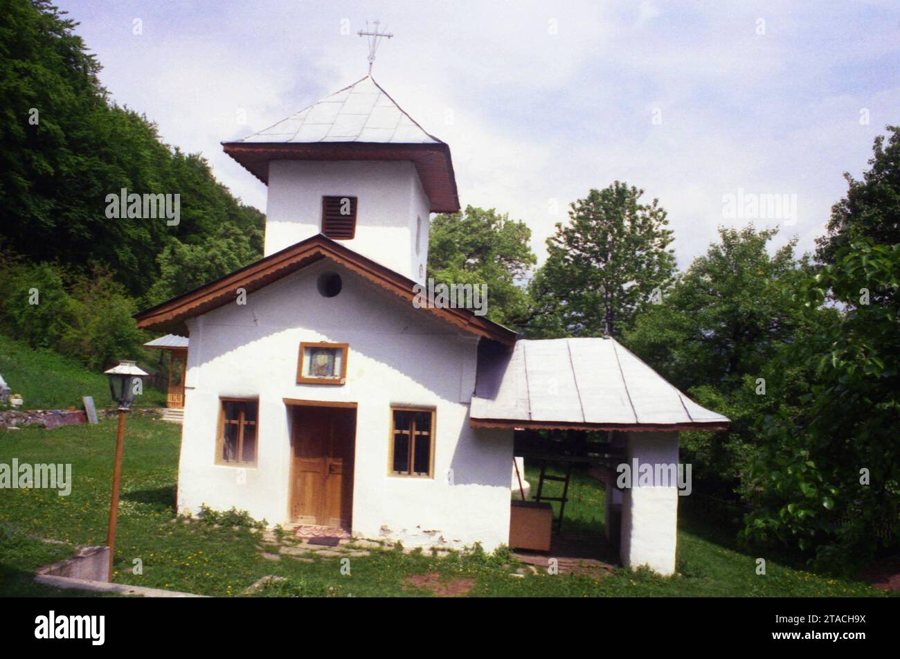 Gorj County, Romania, approx. 2001. Exterior view of the 19th century ...