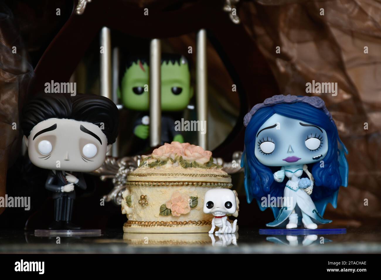 Funko Pop action figures of Emily and Victor from animated film Corpse ...