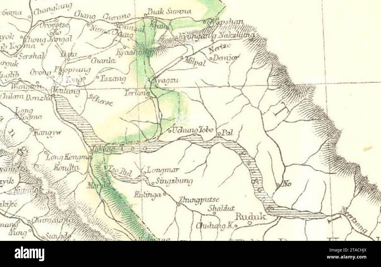 Map of Pangong Lake Stock Photo - Alamy