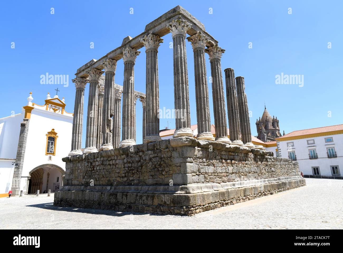 Evora city, Roman Temple of Evora or Temple of Diana (1th century A D ...