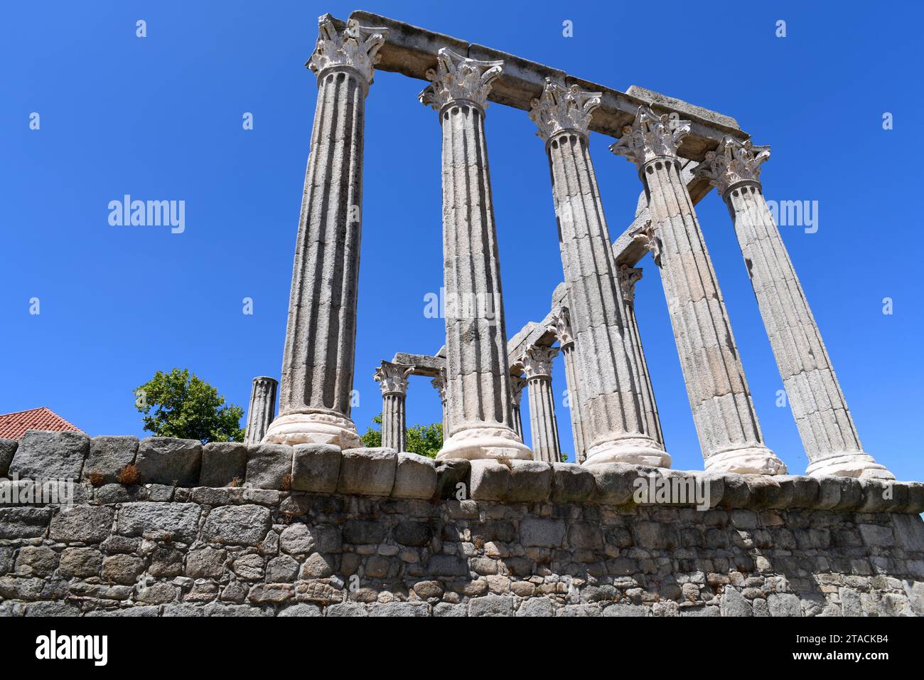 Evora city, Roman Temple of Evora or Temple of Diana (1th century A D ...