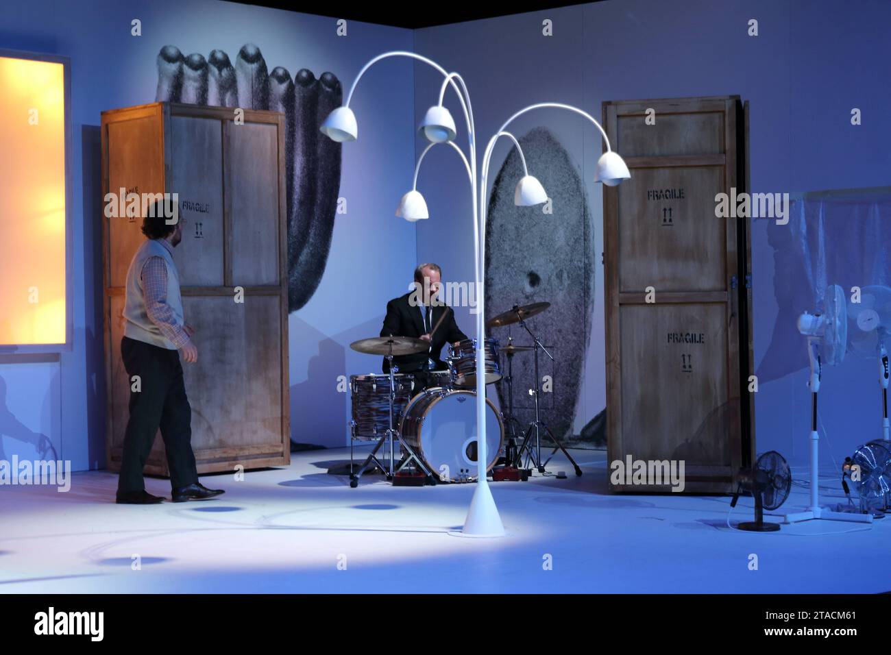 Bastian Reiber und Thomas Witte, v.l., während der Fotoprobe für das ...