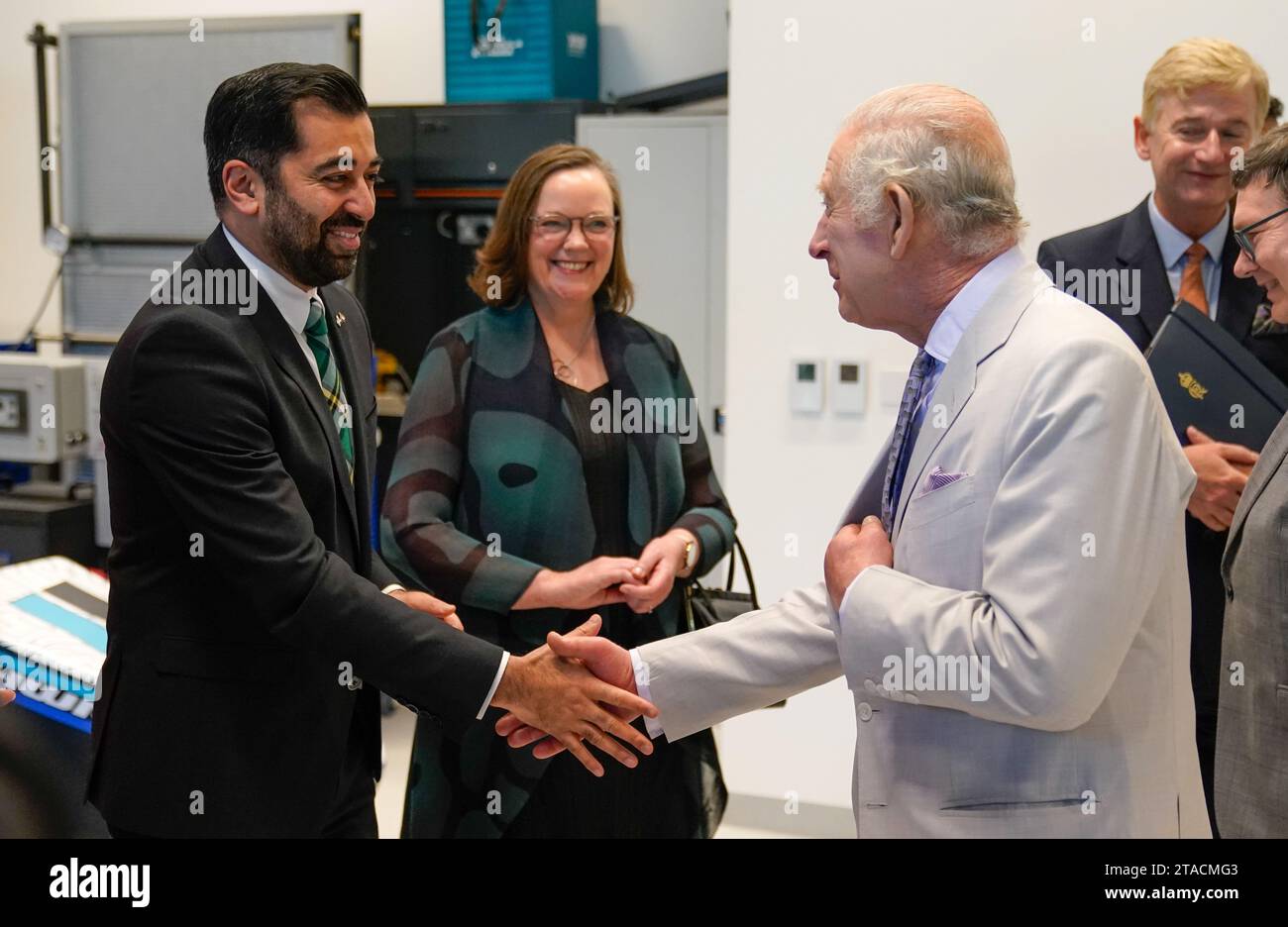 King Charles III meeting First Minister of Scotland Humza Yousaf as ...