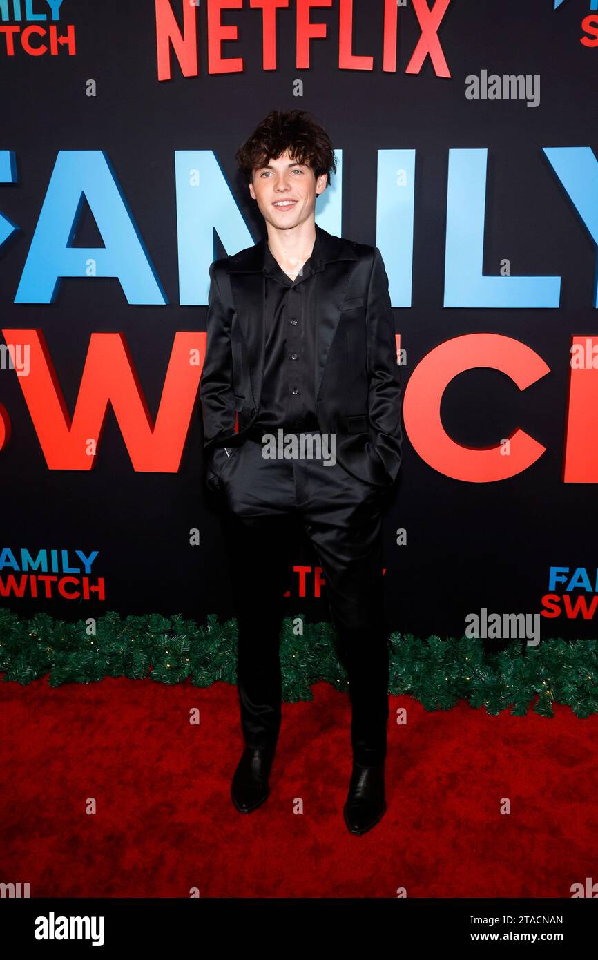 Los Angeles, Ca. 29th Nov, 2023. Brady Noon at the Netflix LA premiere ...