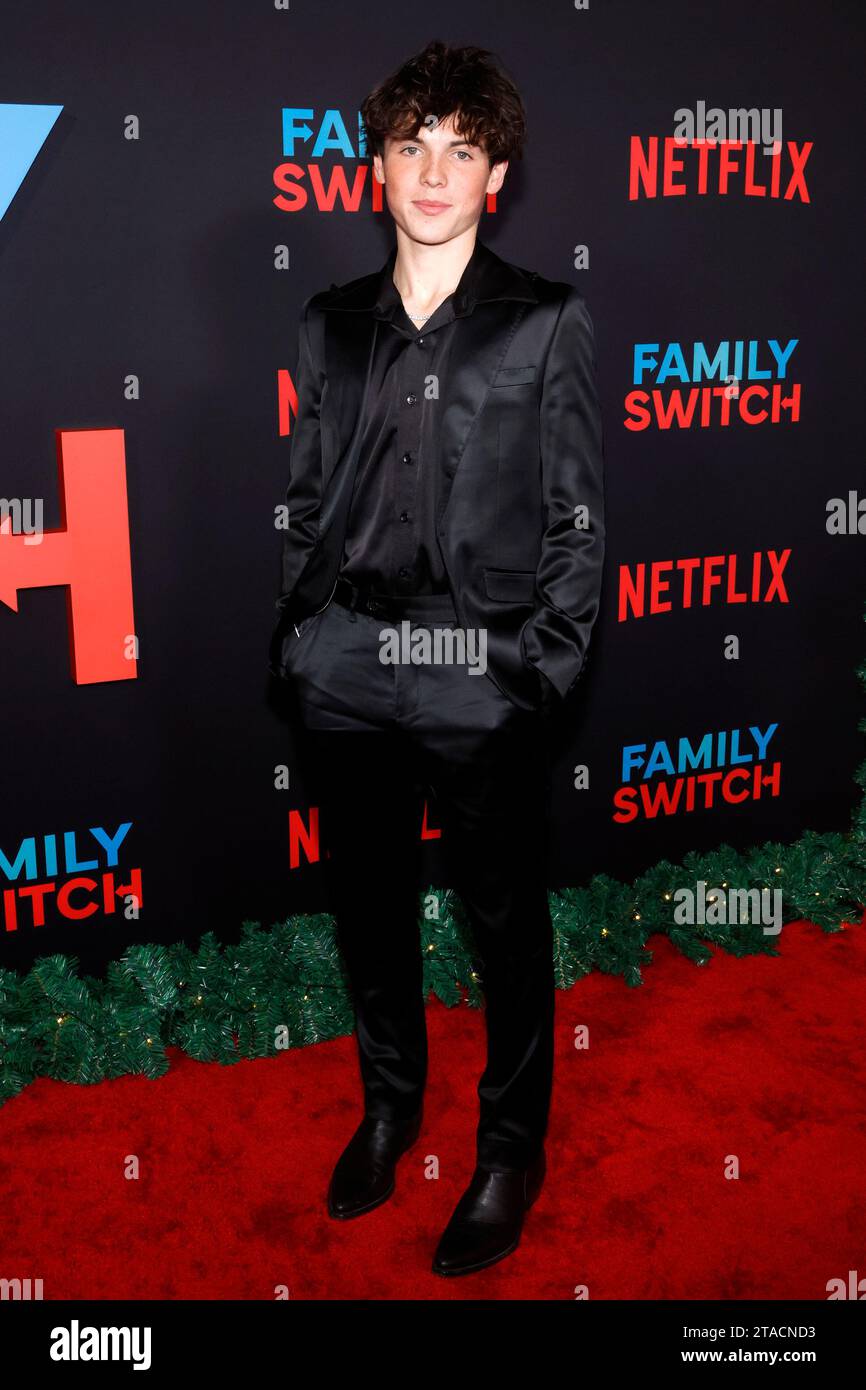 Los Angeles, Ca. 29th Nov, 2023. Brady Noon at the Netflix LA premiere ...
