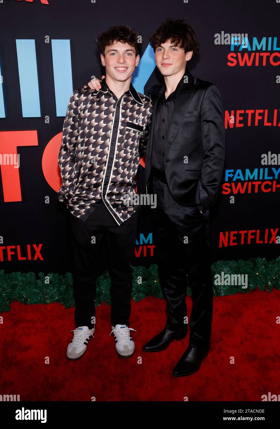 Los Angeles, Ca. 29th Nov, 2023. Connor Noon, Brady Noon at the Netflix ...