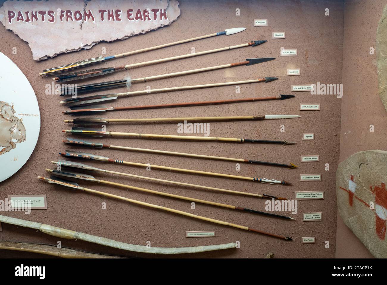 Display of arrows from various Native American tribes in the USU ...
