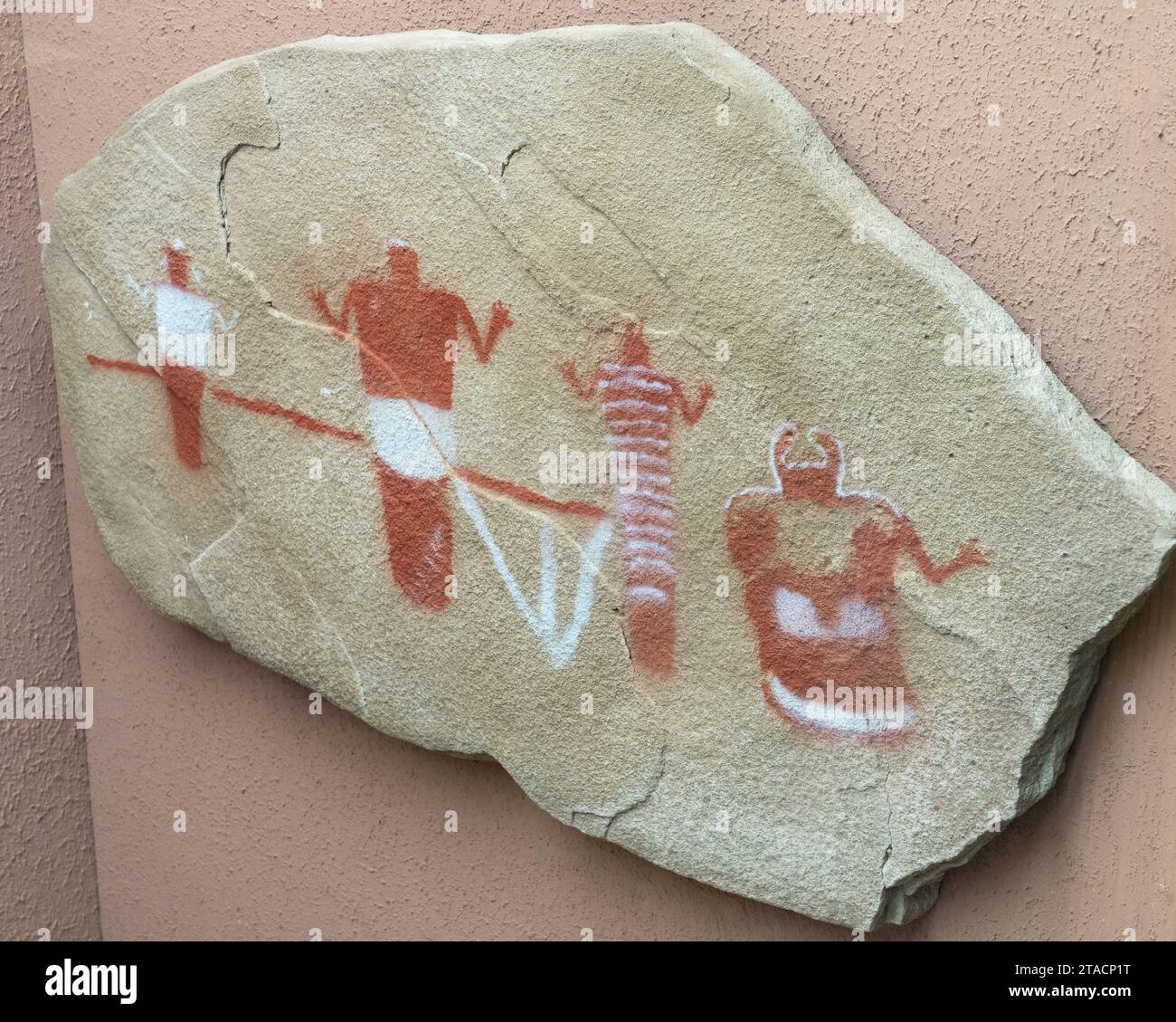 A replica of a pre-Hispanic rock art pictograph from Nine Mile Canyon ...