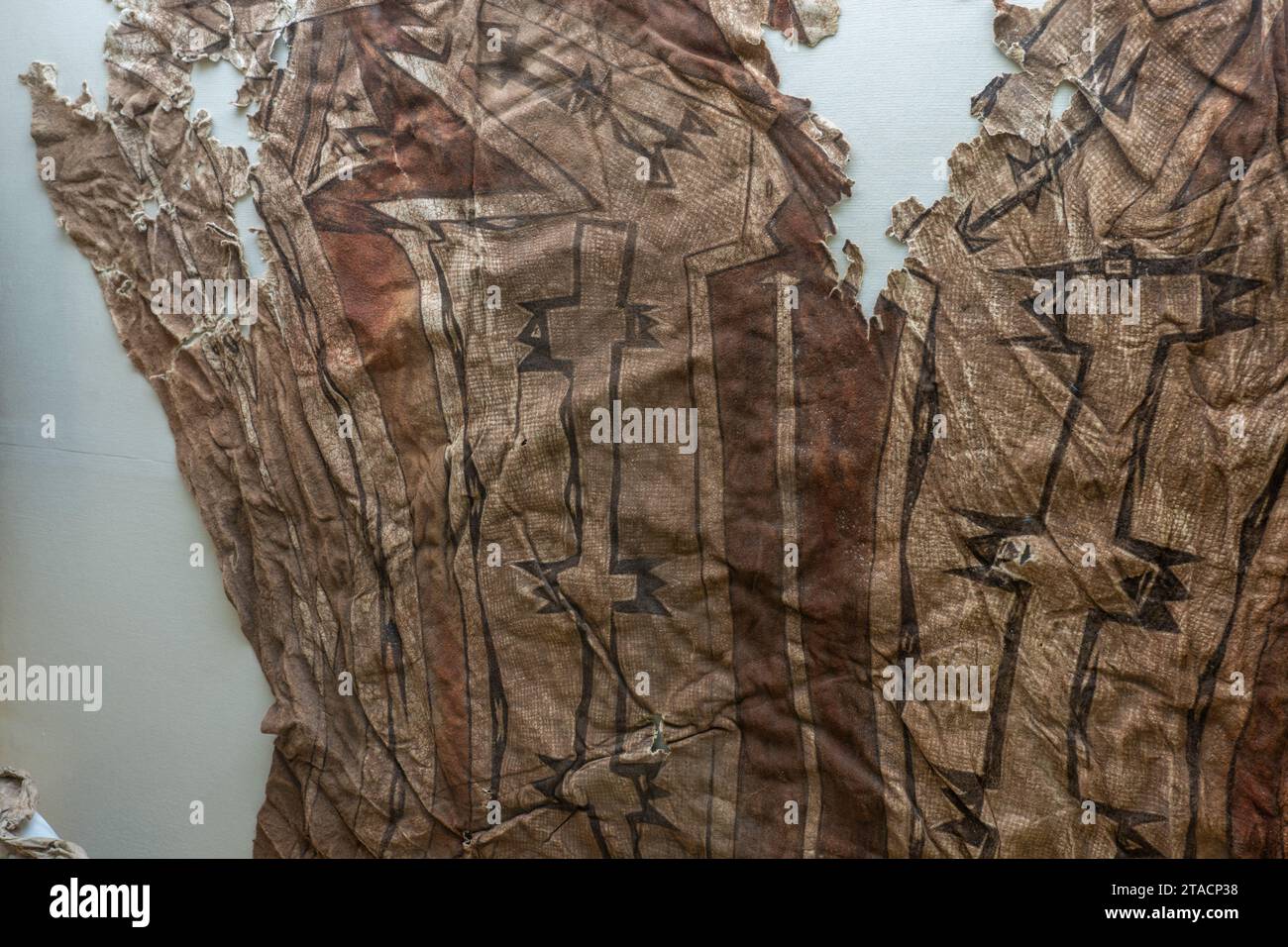 A painted Ute Native American woman's elk-hide robe in the USU Eastern ...
