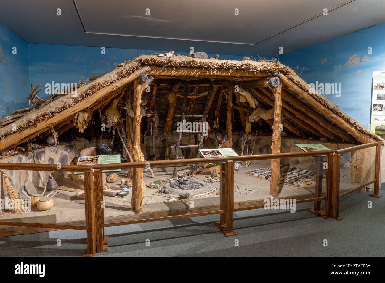 A diorama of a Fremont culture pit house in the USU Eastern Prehistoric ...