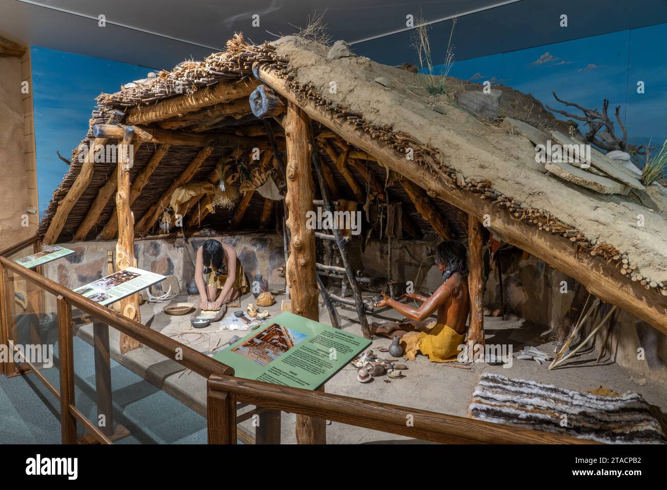 A diorama of a Fremont culture pit house in the USU Eastern Prehistoric ...