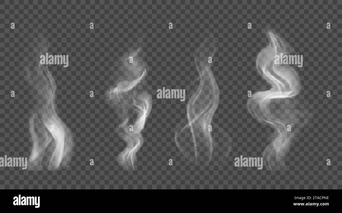 Set of realistic steam from hot drinks, food Stock Vector Image & Art ...