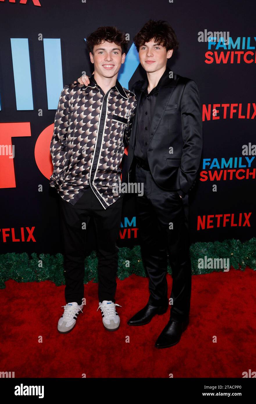 LOS ANGELES, CA - NOVEMBER 29: Connor Noon, Brady Noon at the Netflix ...
