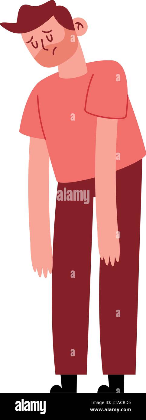 boy with depression vector isolated Stock Vector Image & Art - Alamy