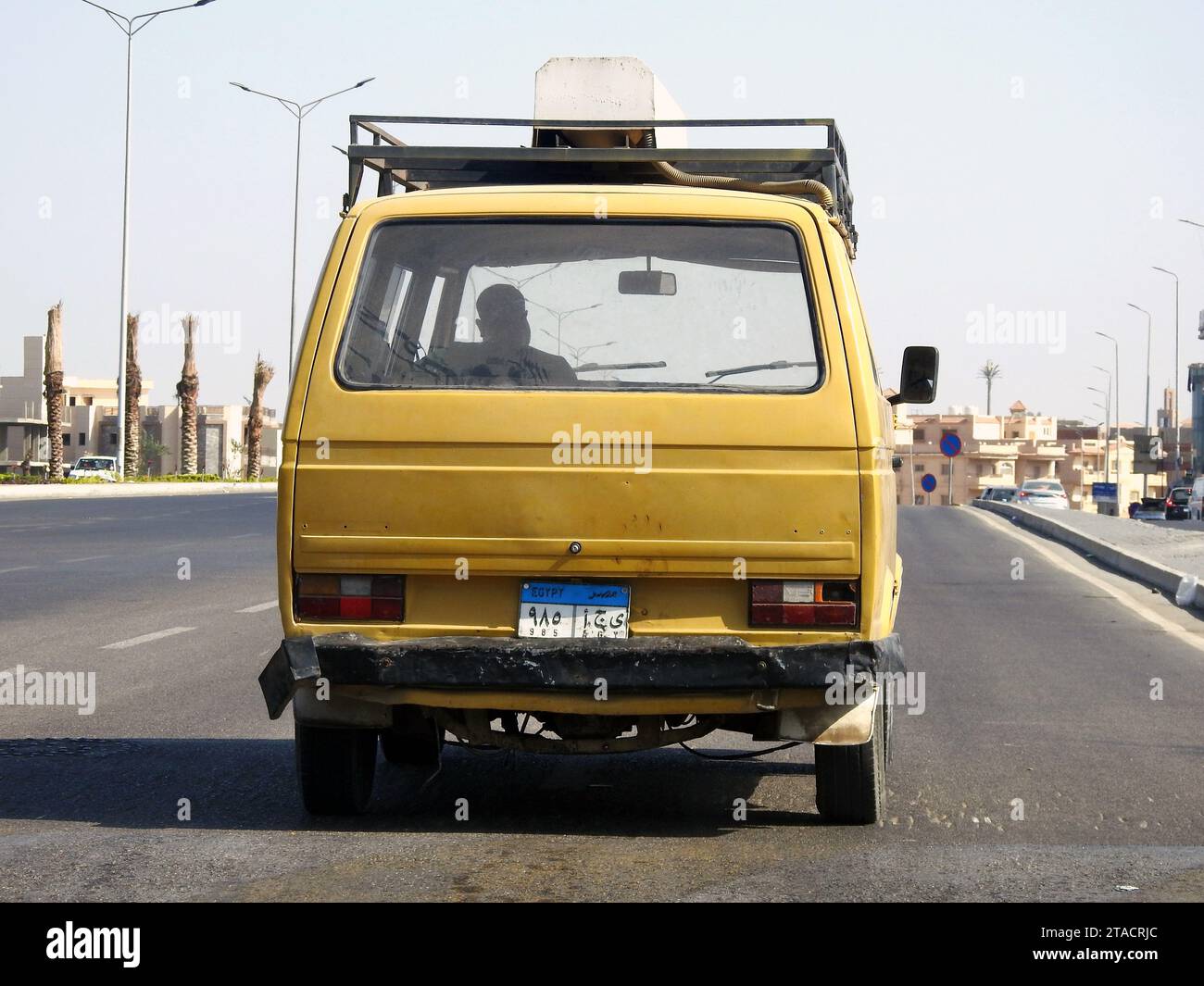 Cairo, Egypt, September 23 2022: A vintage old small bus automobile car ...