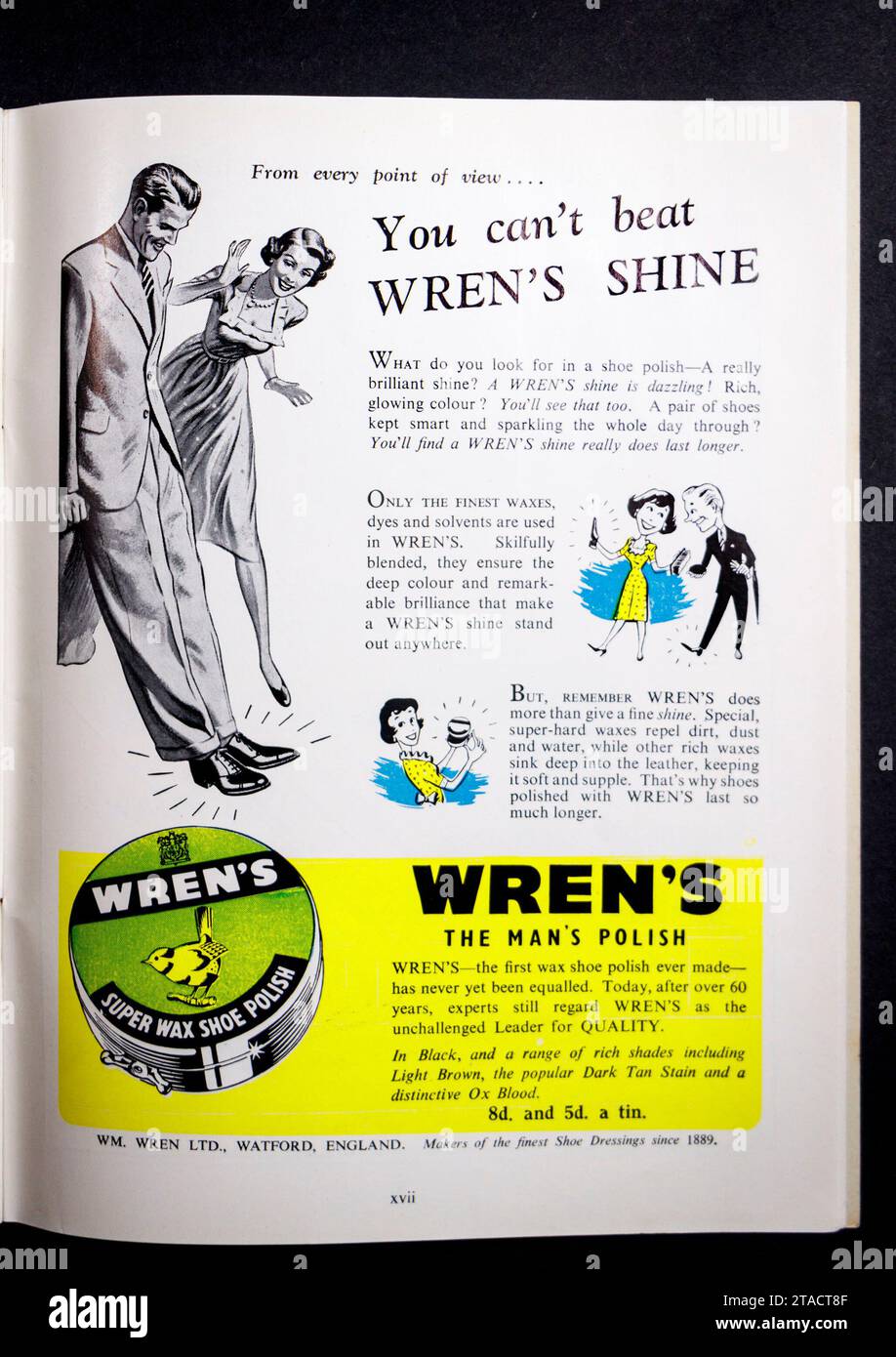 Wrens the mans polish advertisement from 1951 guide to the festival of ...