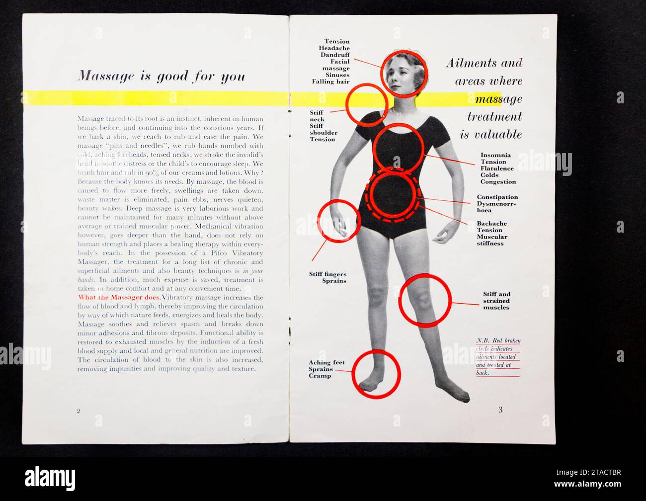 vintage instruction manual for Pifco brand vibratory massager electric ...