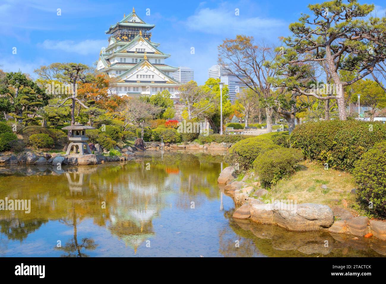 Osaka, Japan - April 4 2023: Osaka Castle dates back to 1583, it's one ...