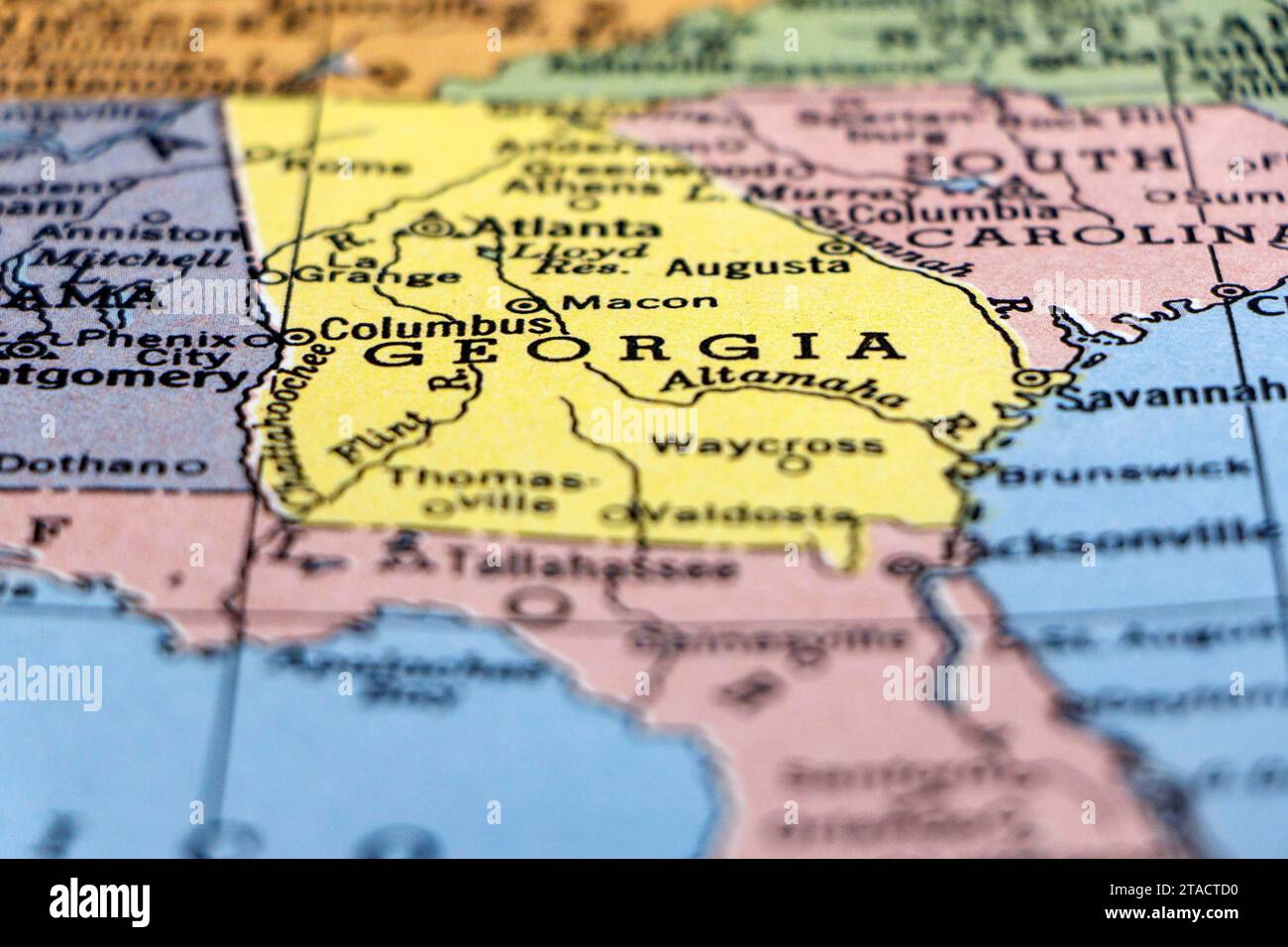 Map of georgia old hi-res stock photography and images - Alamy