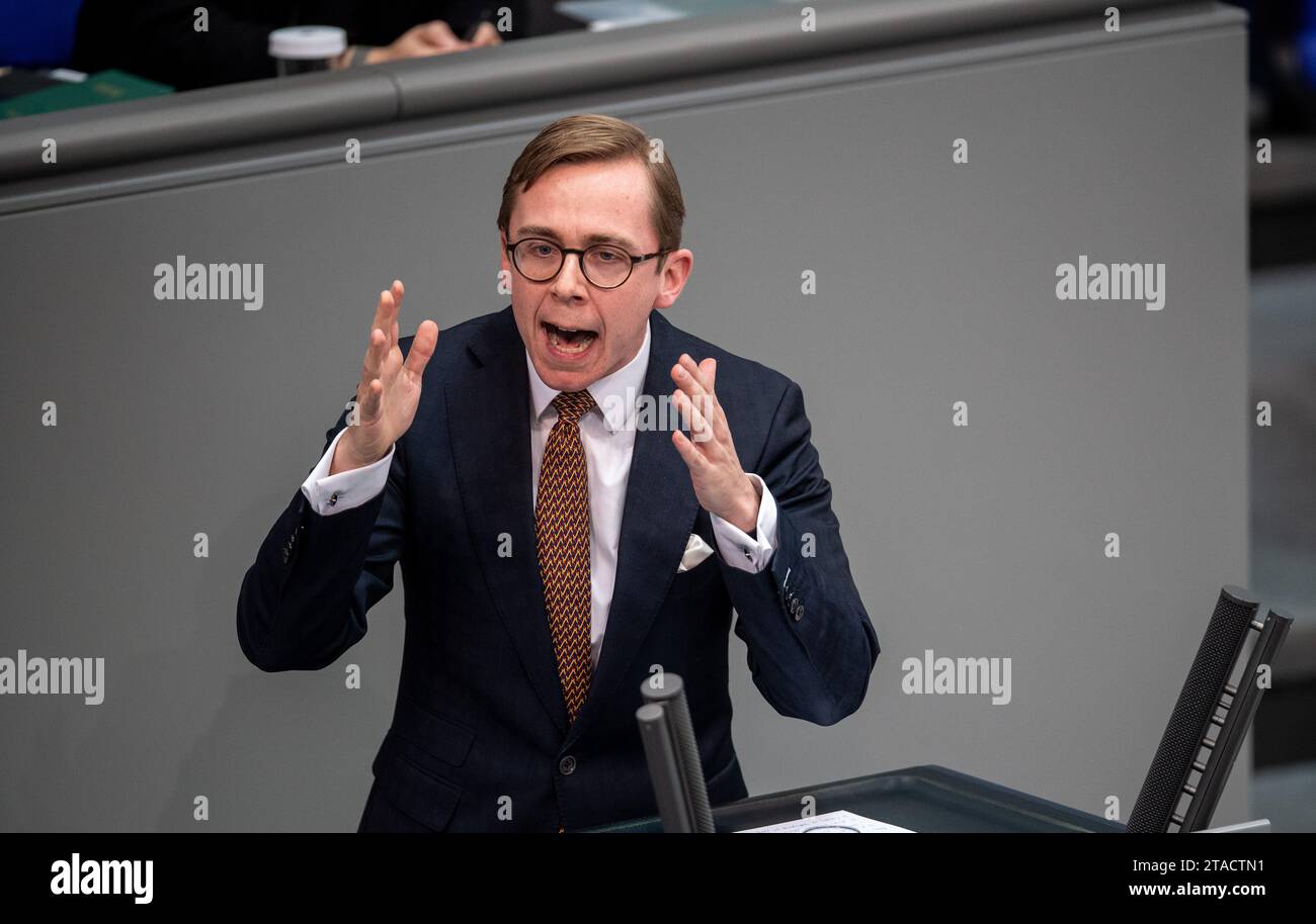 Berlin, Germany. 30th Nov, 2023. Philipp Amthor (CDU), Member of the ...