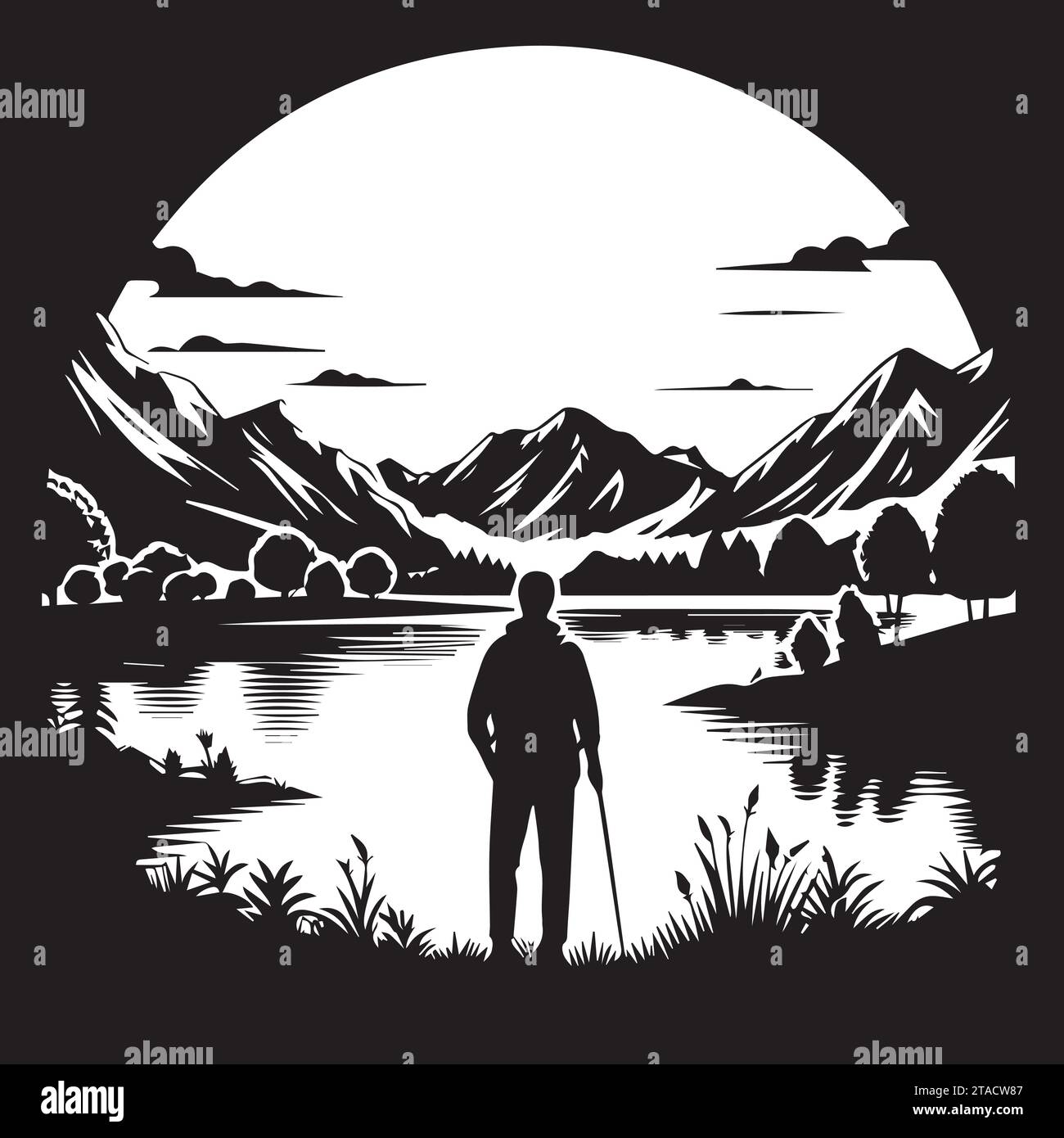 Man camp Stock Vector Images - Alamy