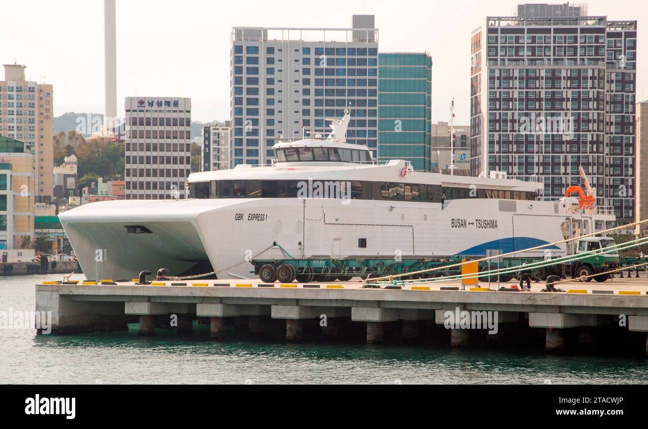GBK Express 1 ferry, Nov 9, 2023 : GBK Express 1 ferry is seen at Busan ...