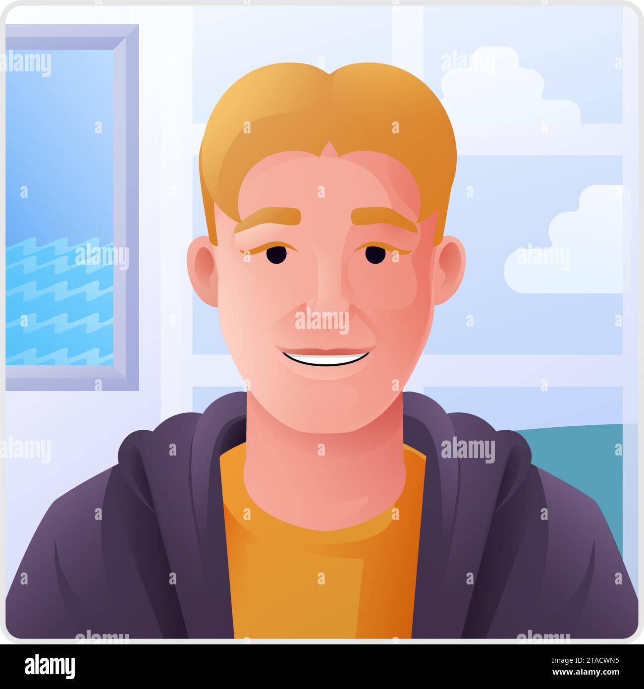 Man Profile Illustration Internet Call Avatar Stock Vector Image & Art ...