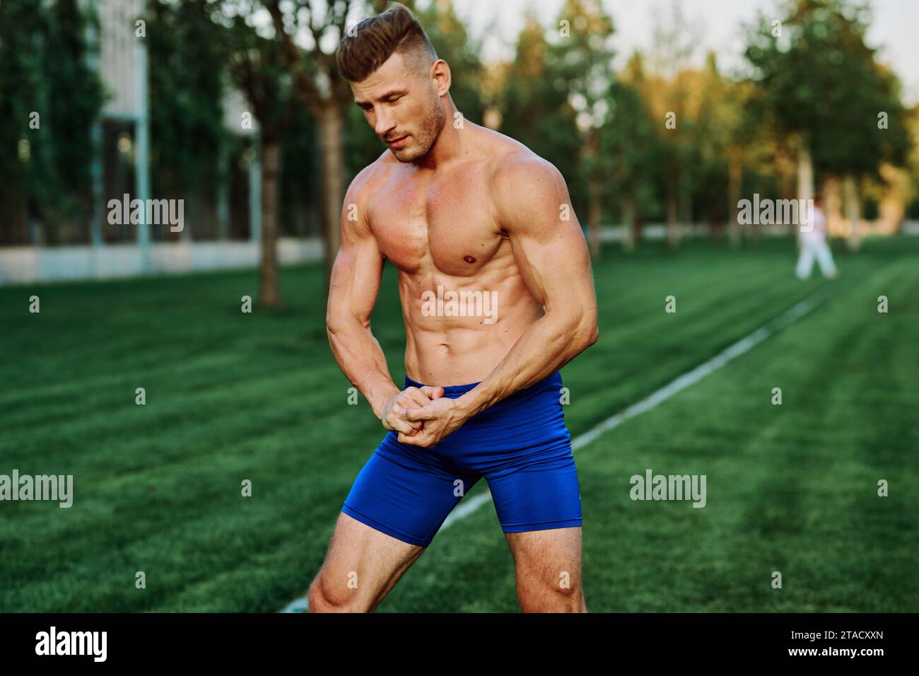 Male fitness trainer hi-res stock photography and images - Alamy