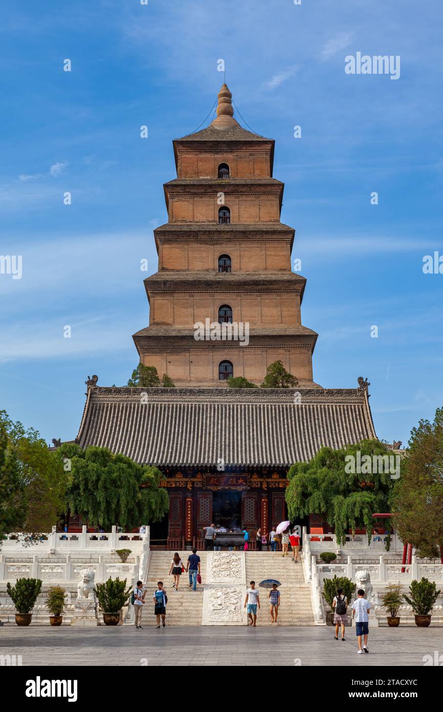 The Big Wild Goose Pagoda in Xian China Stock Photo - Alamy