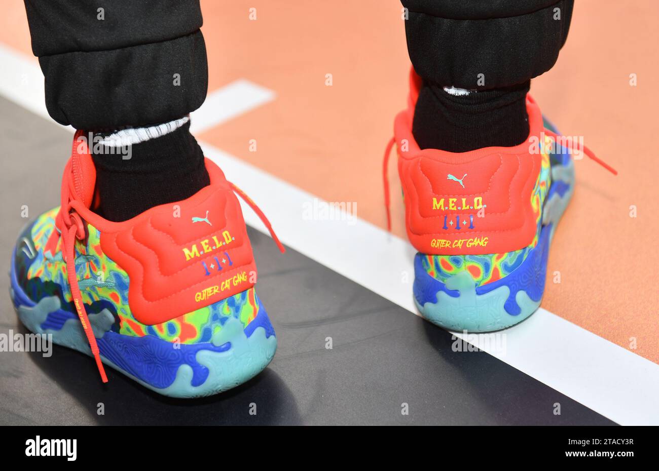 Lamelo Ball (NBA) and footballer Kingsley Coman at PUMA event Stock ...