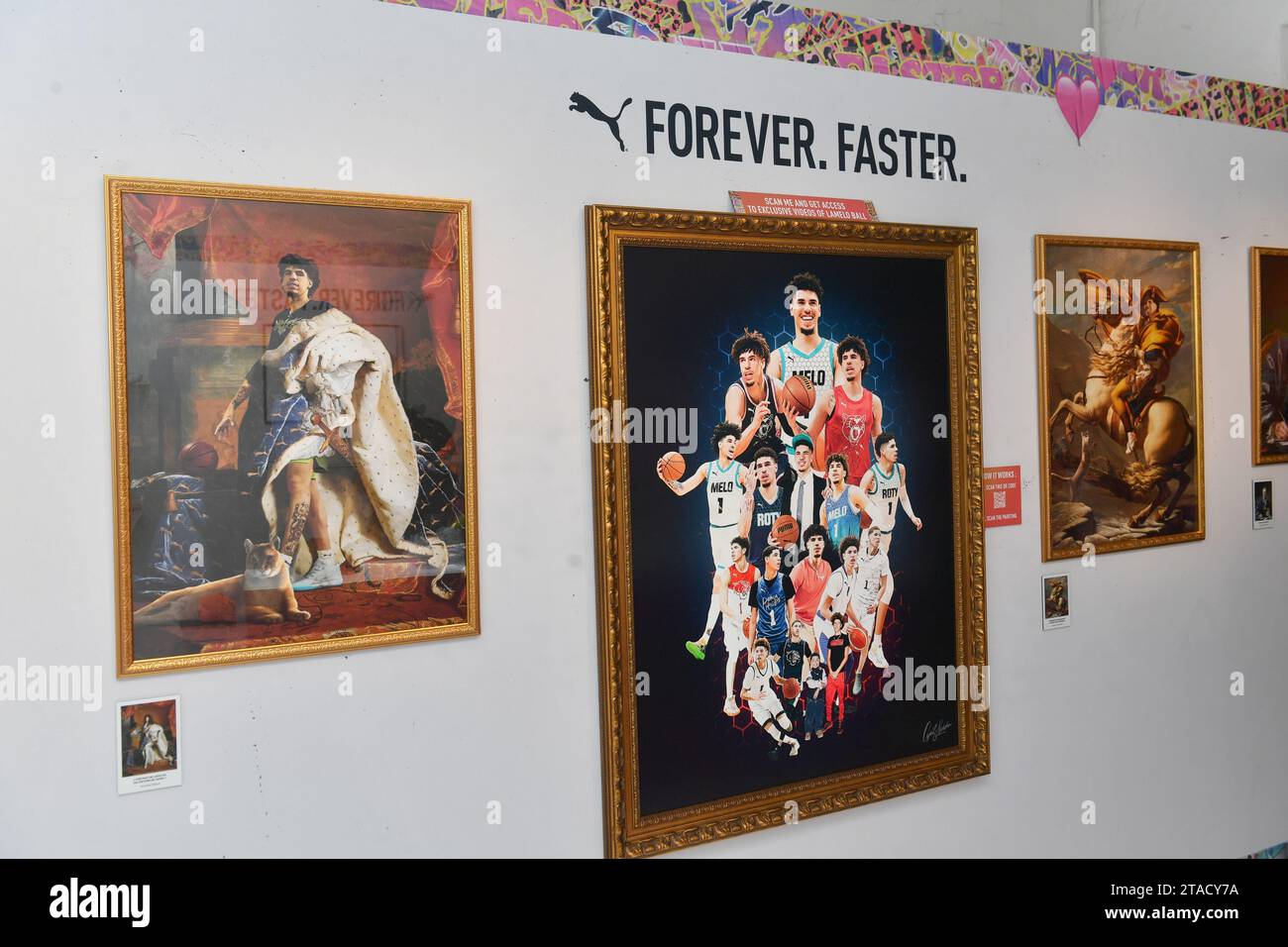 Lamelo Ball (NBA) and footballer Kingsley Coman at PUMA event Stock ...