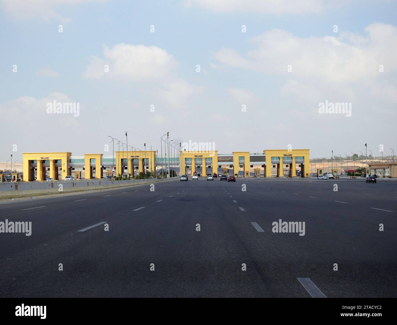 Giza, Egypt, September 9 2022: Alexandria Cairo desert road Gates ...
