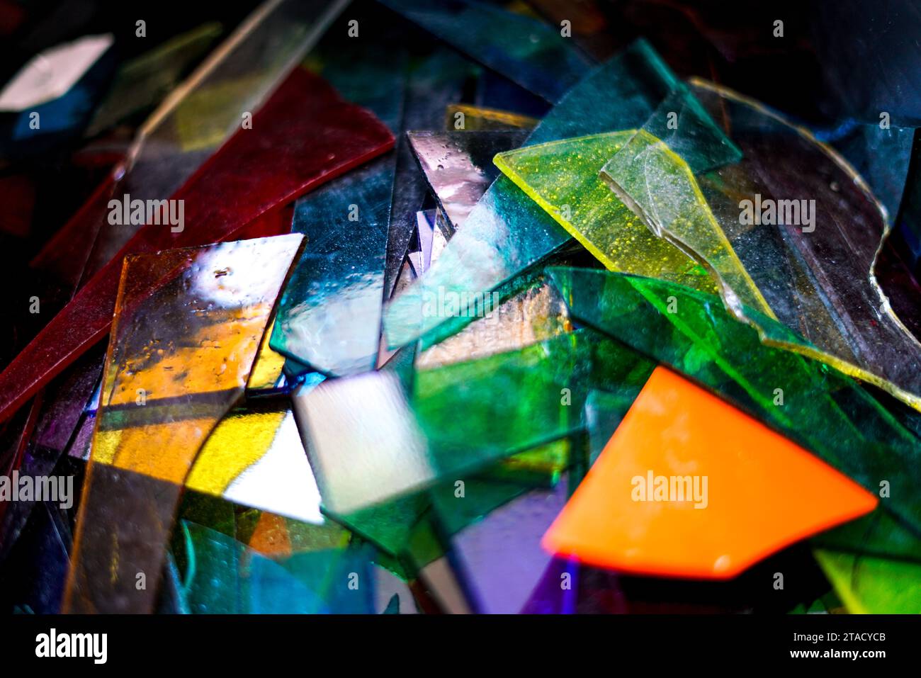Stained glass workshop, creative time Stock Photo - Alamy