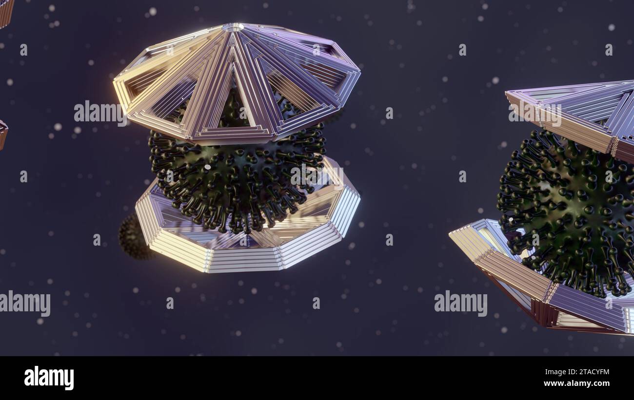 3d Rendering Of Dna Origami Technology Has Been Used To Create