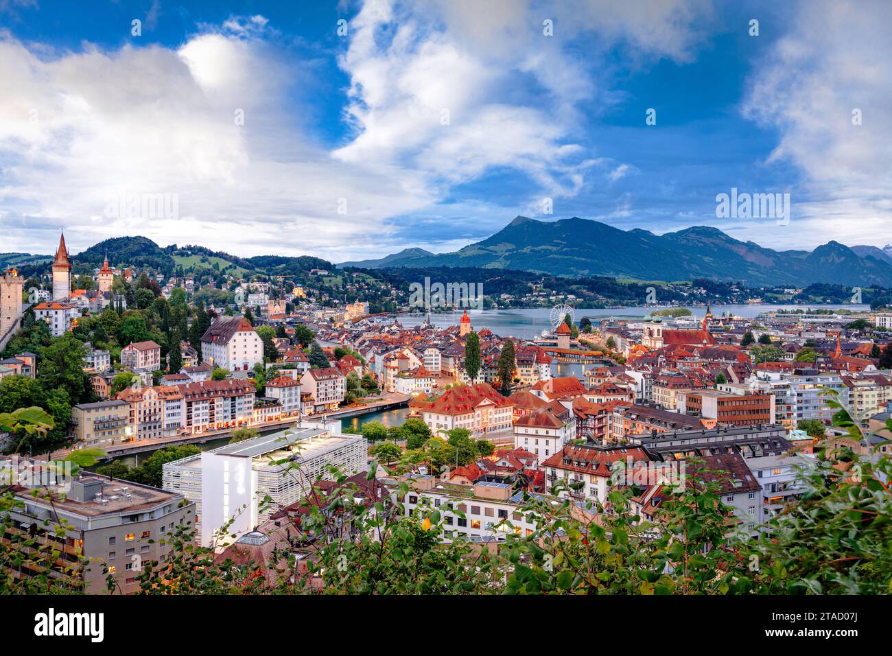 Aerial view Lucerne city Stock Photo - Alamy