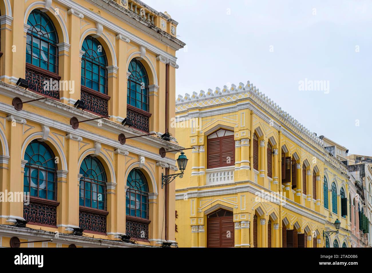 Old yellow building facade in sino portuguese style a unique ...