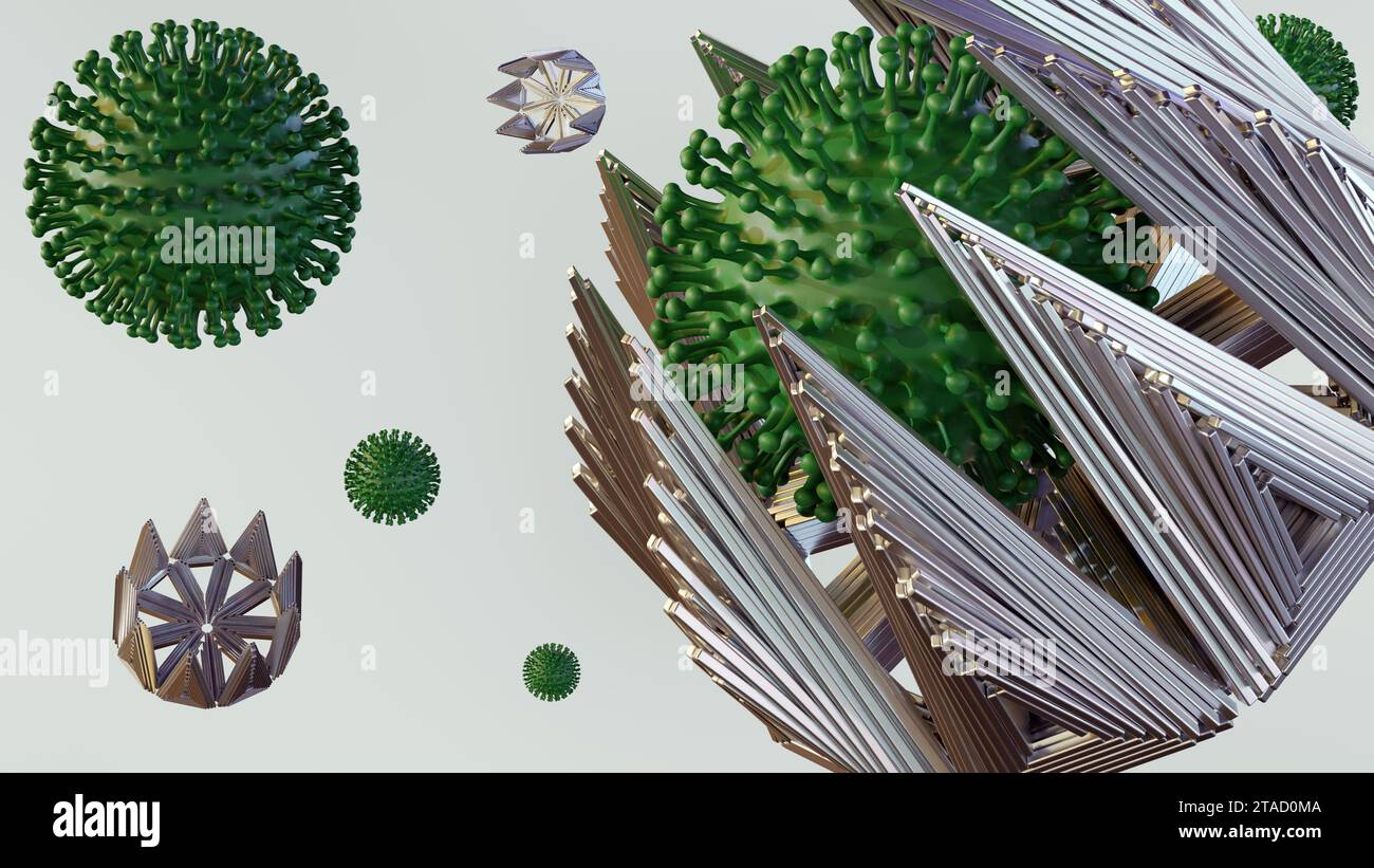 DNA origami technology have been able to engulf a whole virus body or ...