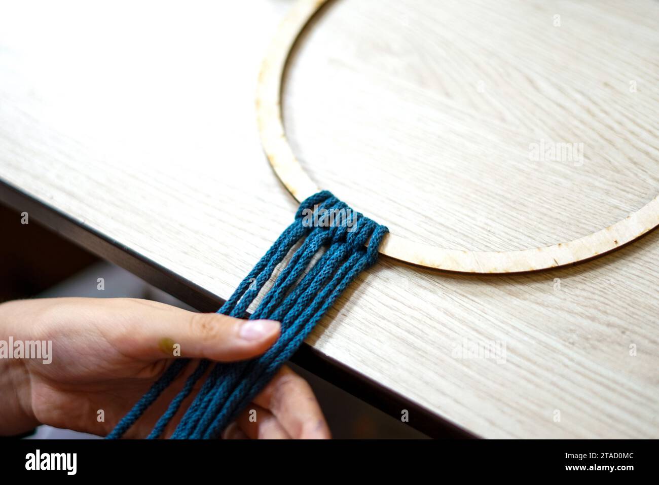 Making macrame, handmade lovers Stock Photo - Alamy