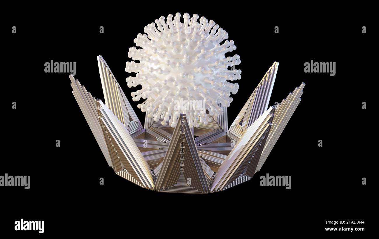 DNA origami technology have been able to engulf a whole virus body or ...